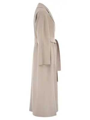 Max Mara Wool Belted Coat - Cream