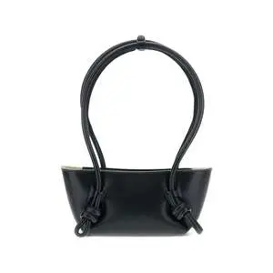 Hereu Suede Knot Detail Shoulder Bag - Black