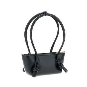 Hereu Suede Knot Detail Shoulder Bag - Black