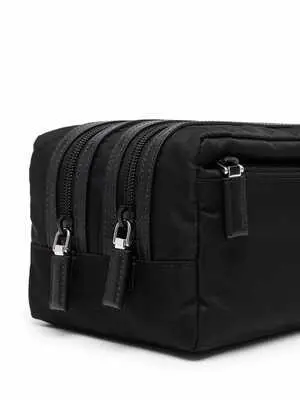 Prada Re-nylon And Saffiano Leather Travel Pouch