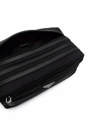 Prada Re-nylon And Saffiano Leather Travel Pouch
