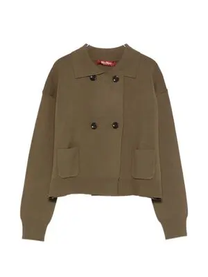 Max Mara Max Mara Double-Breasted Collared Short Jacket Multicolor