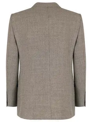 TOM FORD Opposite Birdseye Double-breasted Jacket