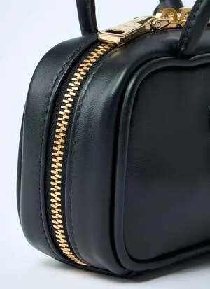 Miu Miu Micro Beau Leather Bag - Black