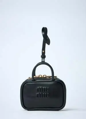 Miu Miu Micro Beau Leather Bag - Black
