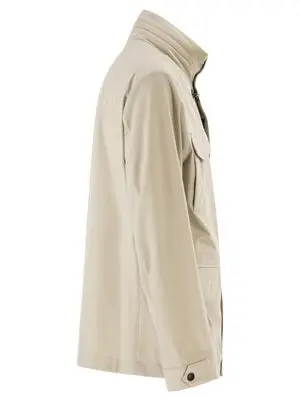 FAY Stretch Nylon Safari Jacket With Detachable Hood - Multicolor