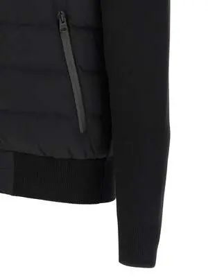 Mackage Wool Knit Duvet Cardigan With Quilted Front Panels