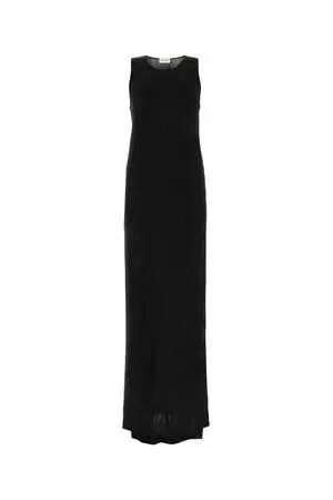 Saint Laurent Viscose Long Dress - Black