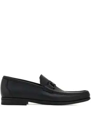 FERRAGAMO Grandioso2" Leather Loafers With Gancini Buckle