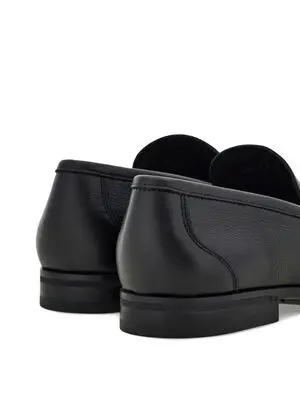 FERRAGAMO Grandioso2" Leather Loafers With Gancini Buckle