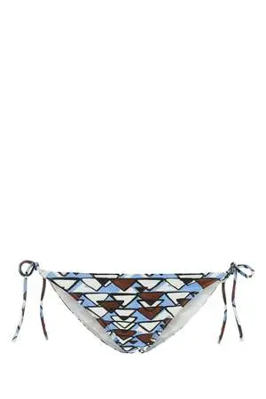 Prada Printed Stretch Nylon Bikini Bottom - Multicolor