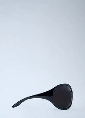 Balenciaga Oversized Oval Sunglasses - Black