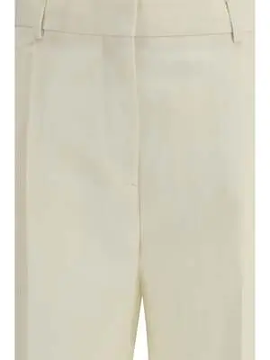 TOTEME Straight Leg Trousers With Front Pleats - Multicolor