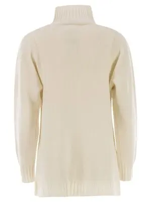 Max Mara Oversized Cashmere Turtleneck - White