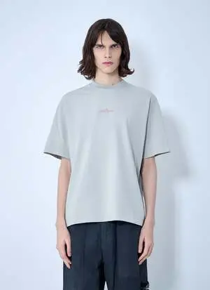 Stone Island Stone Island Men High-Neck Cotton Jersey T-Shirt Gray