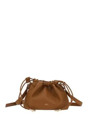 A.p.c. Ninon Mini Bag With Engraved Logo - Brown