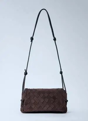Bottega Veneta Notturno Flap Pouch Bag - Brown
