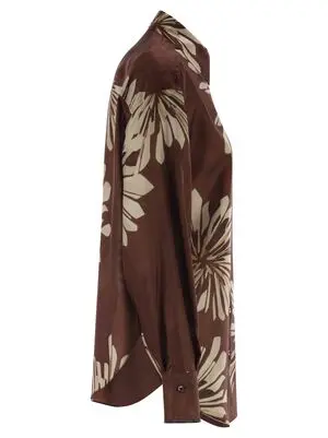 Brunello Cucinelli Silk Floral Print Shirt - Multicolor