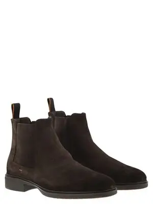 Santoni Suede Chelsea Boot - Brown
