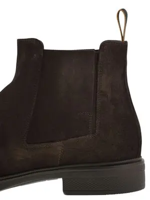 Santoni Suede Chelsea Boot - Brown