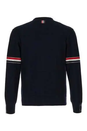 Thom Browne Ribbed Cardigan With Striped Detailing