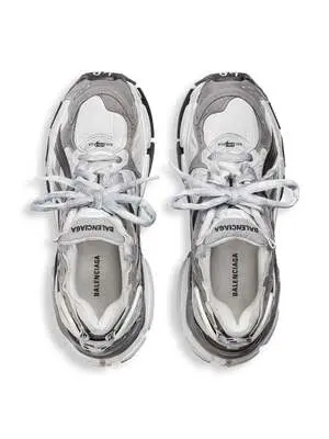 Balenciaga Runner Sneakers In Nylon And Suede-like Fabric - Gray