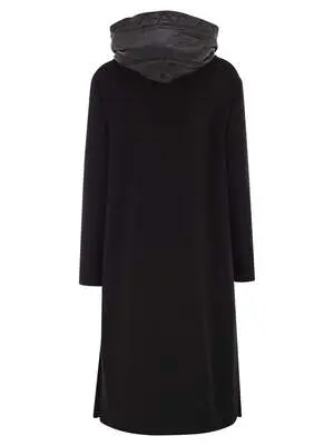 FAY Double Front Wool And Cashmere Coat With Detachable Hooded Bib