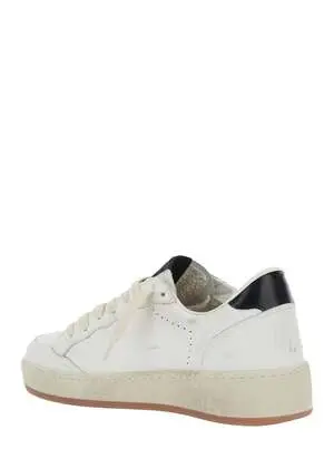 GOLDEN GOOSE Ballstar 2" Low Top Sneakers With Star Patch And Contrast Heel