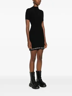 Alexander Wang Ribbed Short-sleeve Fitted Dress