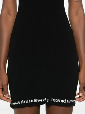 Alexander Wang Ribbed Short-sleeve Fitted Dress