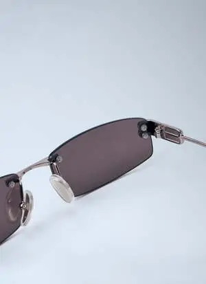 Balenciaga Gossip Rectangle Rimless Sunglasses