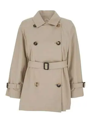 Max Mara MAX MARA Short Trench Coat Multicolor
