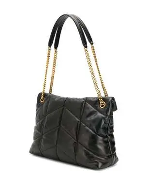 Saint Laurent Loulou Puffer Medium Bag In Nappa Leather - Black