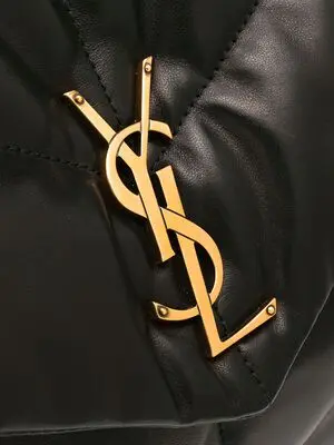 Saint Laurent Loulou Puffer Medium Bag In Nappa Leather - Black
