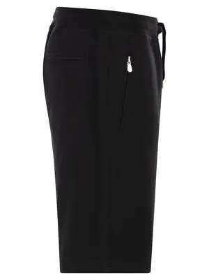 Brunello Cucinelli Techno Cotton Fleece Bermuda Shorts - Black