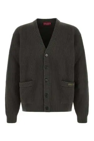 Gucci GUCCI Ribbed Knit Cardigan With Pockets Multicolor