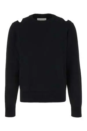 JIL SANDER Crew Neck Cut Out Knitwear