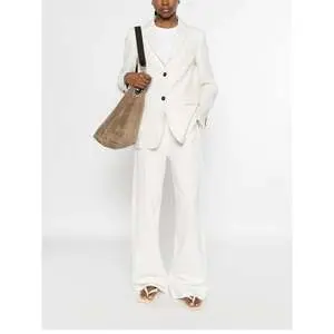 Max Mara Vertical Stripe Linen Blend Blazer