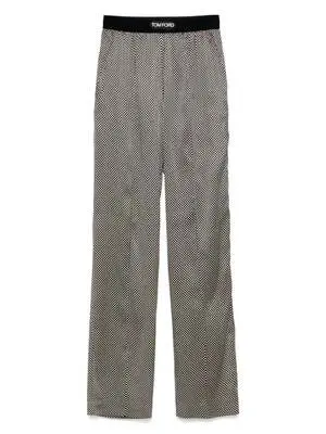 TOM FORD TOM FORD Polka Dot Signature Silk Pajama Pants Multicolor