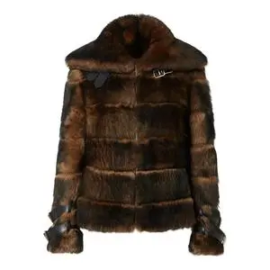 Fendi Faux Fur & Shearling Jacket - Brown
