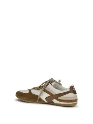Miu Miu Paneled Lace-up Gymnasium Sneakers - Multicolor