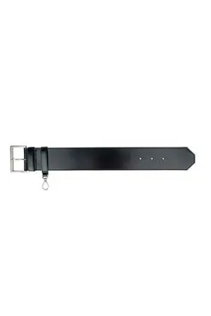 Prada Leather Belt With Silver Buckle