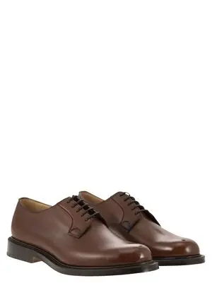 Church's Shannon Derby Wholecut Leather Lace Up Shoes - Brown