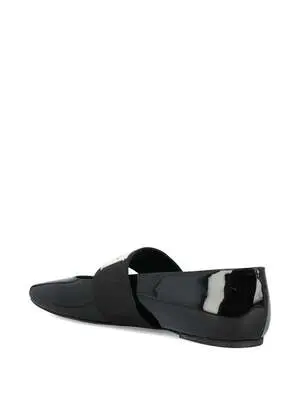 Givenchy Sliced Square Ballerinas In Patent Leather - Black