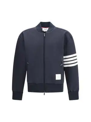 Thom Browne Zip Up Bomber Jacket - Blue