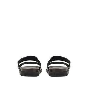 FERRAGAMO Double Strap Sandals - Black