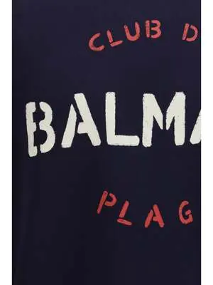Balmain Club Print Sweatshirt - Blue