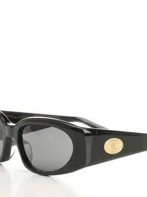 Celine Acetate Rectangular Sunglasses With Triomphe Signature - Black