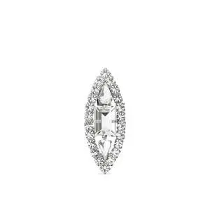 Alessandra Rich Tone Marquise Drop Earrings With Gem Detailing