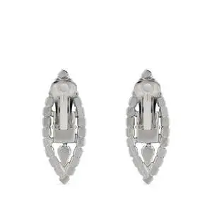 Alessandra Rich Tone Marquise Drop Earrings With Gem Detailing